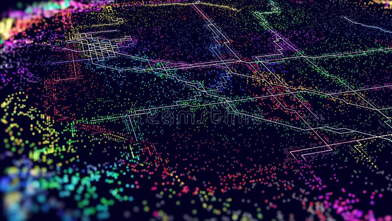 IOT Abstract Vector Background. Futuristic Tech Stock Vector ...