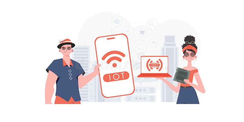 IoT Concept. Internet of Things Team. Good for Websites and ...