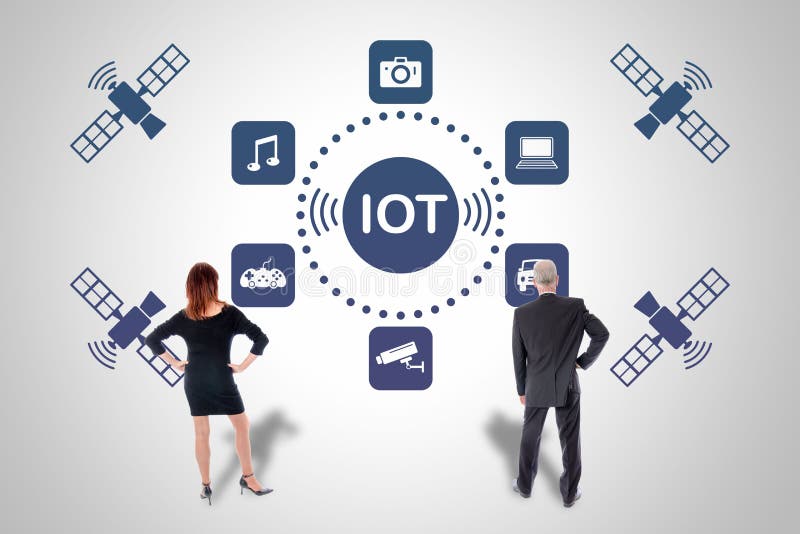 Iot Concept Watched by Business People Stock Image - Image of looking ...