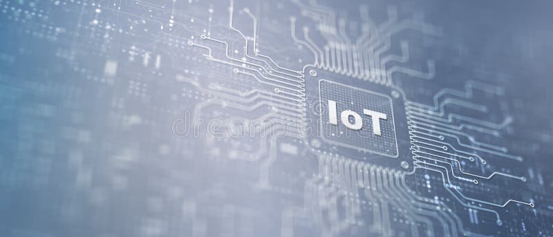 IoT Connecting Smart Devices Illustrated on a Processor Stock ...