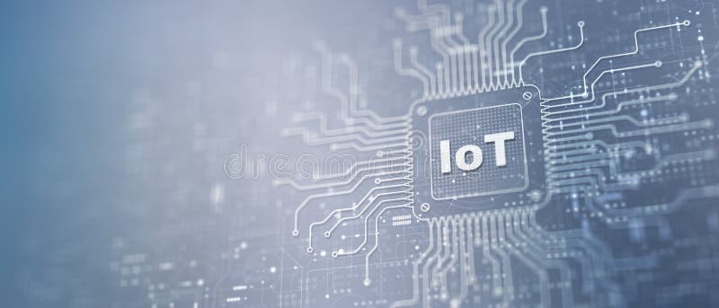 IoT Connecting Smart Devices Illustrated on a Processor Stock ...