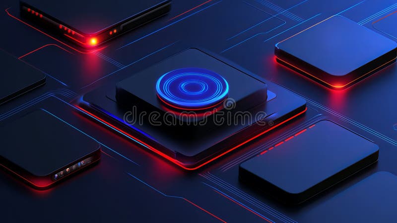 IoT Data Flow in Abstract Design for Technology Concept Visualization ...