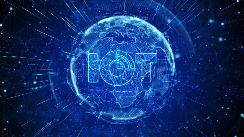 IOT Digital Global Technology World Network Connections Background ...