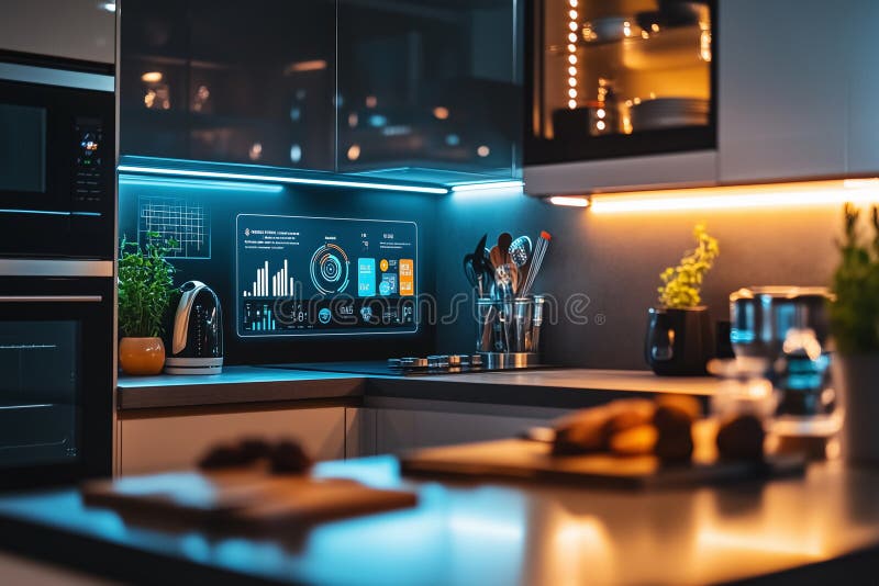 IoT-enabled Smart Appliances in a Modern Kitchen with Interactive ...