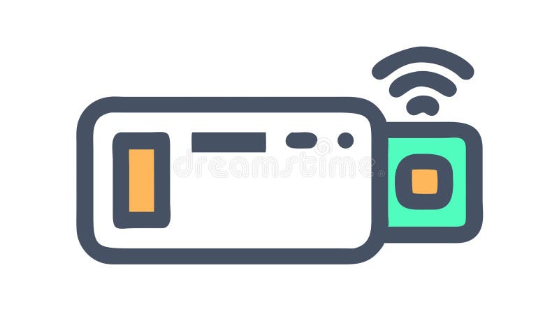 IoT Gateway Device Icon, Wireless Hub, Smart Home Connectivity, Digital ...