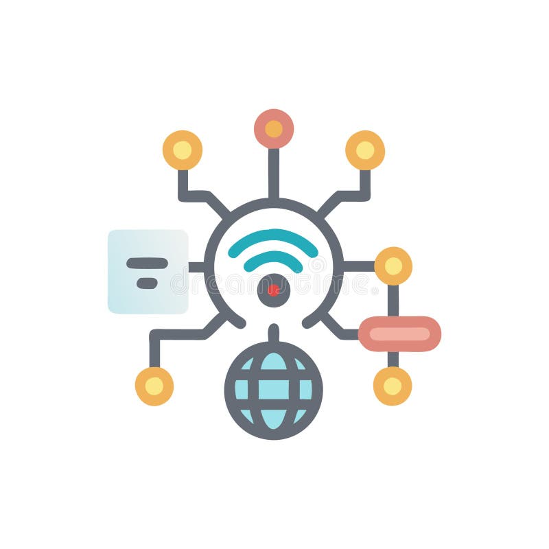 IoT Icon for Smart Cities stock illustration. Illustration of ...