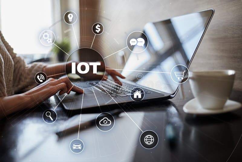 IOT. Internet of Thing Concept. Multichannel Online Communication ...