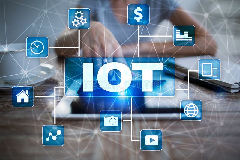 IOT. Internet of Thing Concept. Multichannel Online Communication ...