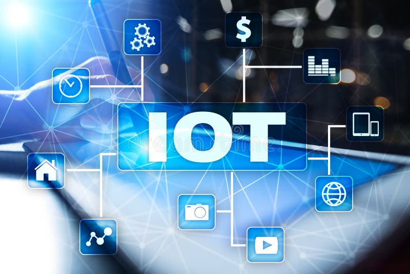 IOT. Internet of Thing Concept. Multichannel Online Communication ...