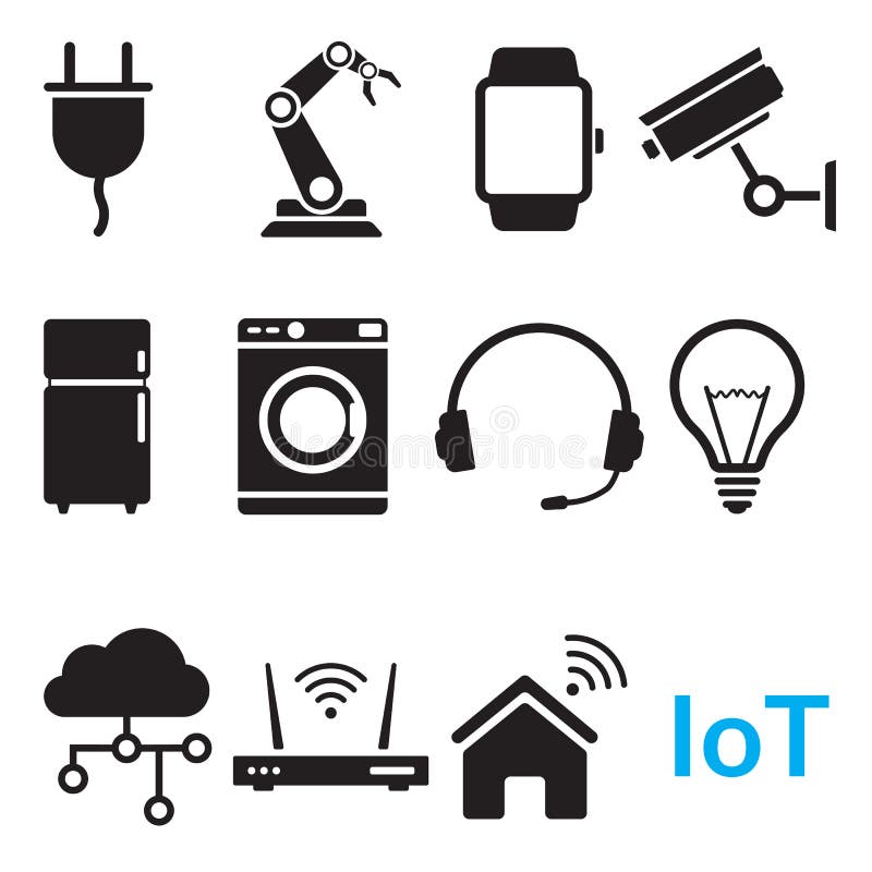 Iot or Internet of Things Icon in Simple Style on White Background ...