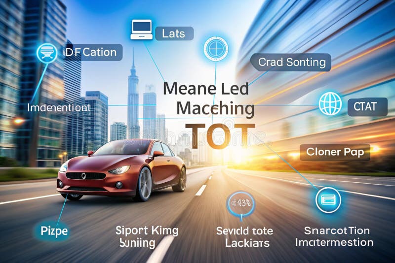 Iot Machine Learning In Vehicles Speed Object Recognition And Predictive Analytics Stock