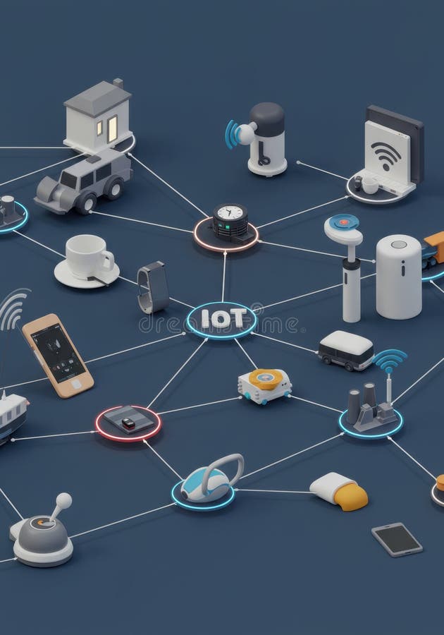 IoT Network: Connected Devices and Smart Home Technology Stock ...