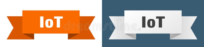 Iot Ribbon. Iot Isolated Paper Sign. Banner Stock Vector - Illustration ...