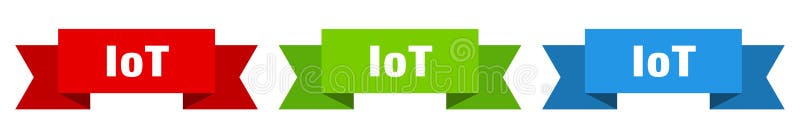 Iot Ribbon. Iot Isolated Paper Sign. Banner Stock Vector - Illustration ...