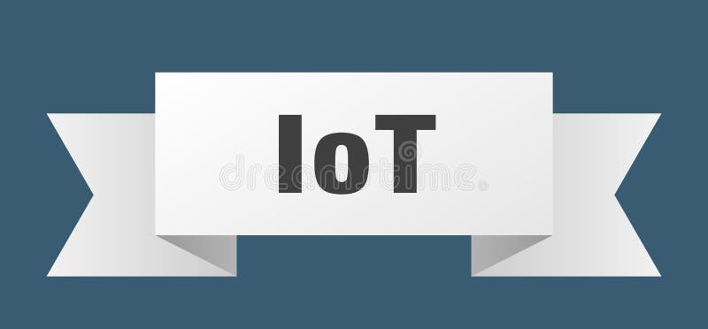 Iot Ribbon. Iot Paper Band Banner Sign Stock Vector - Illustration of ...