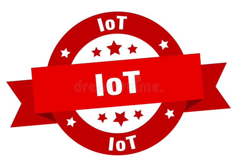 Iot Round Ribbon Isolated Label. Iot Sign Stock Vector - Illustration ...