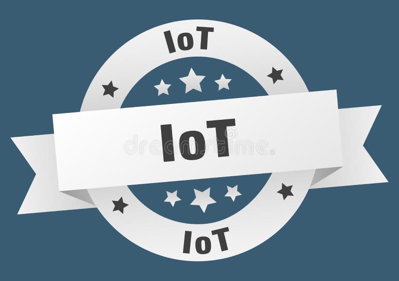 Iot Round Ribbon Isolated Label. Iot Sign Stock Vector - Illustration ...