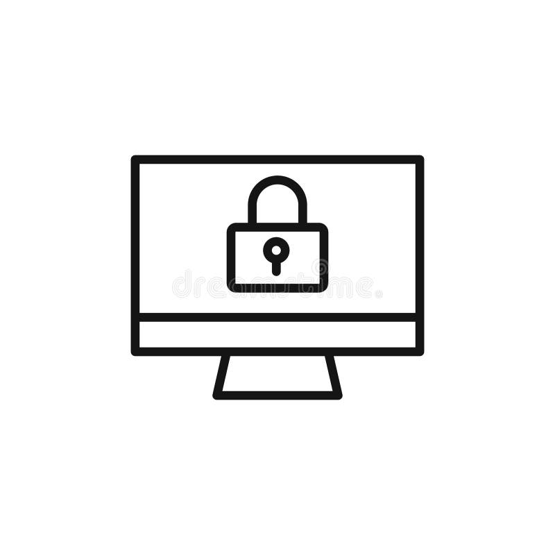 IOT Security Logo Sign Vector Outline Stock Vector - Illustration of ...