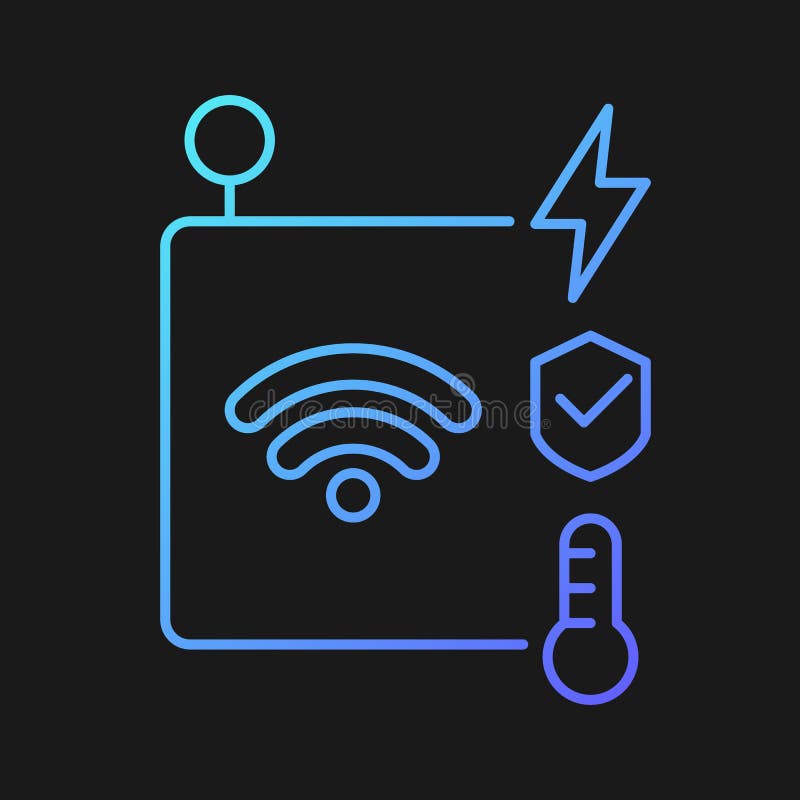 IoT Sensors Gradient Vector Icon for Dark Theme Stock Vector ...