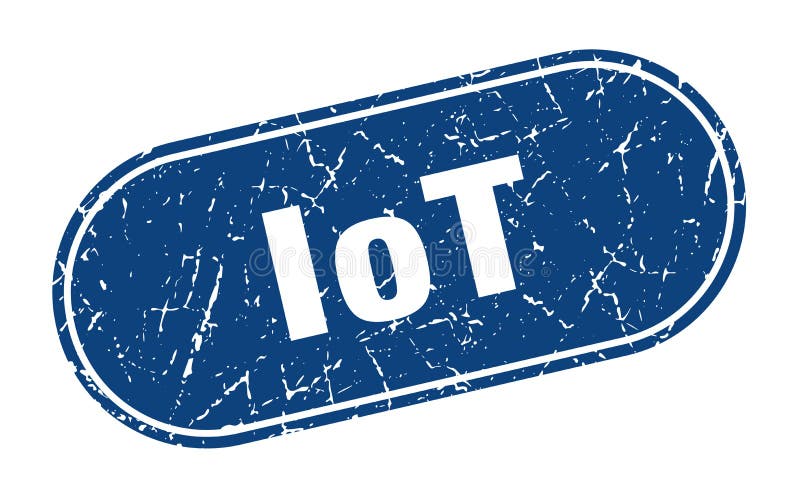Iot sign. iot grunge stamp stock vector. Illustration of blue - 180295528