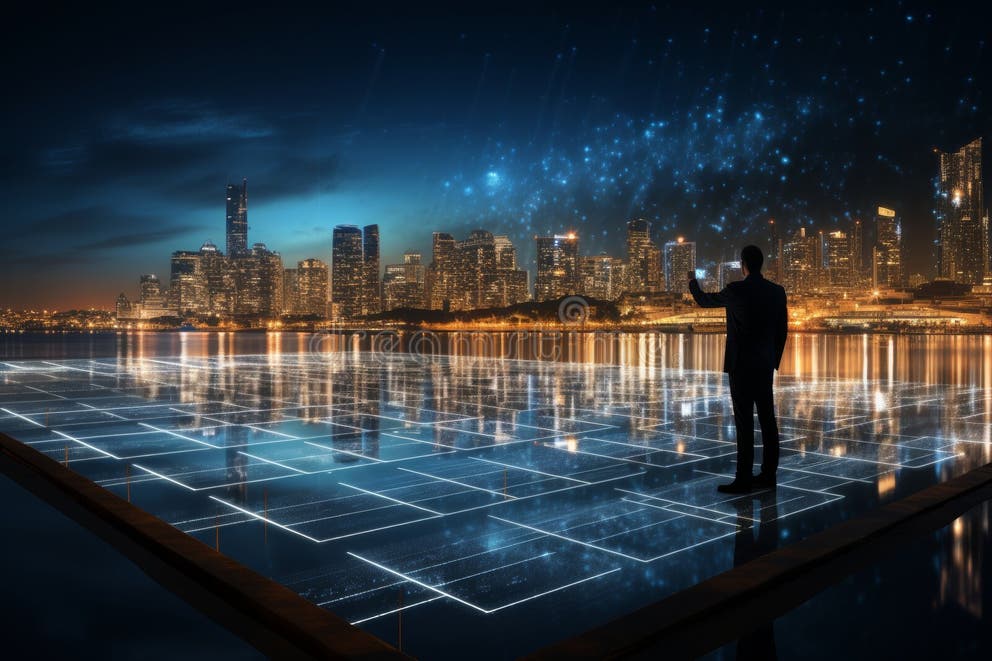 Iot Software Developer Coding for Smart Cities with Binary and Html in ...