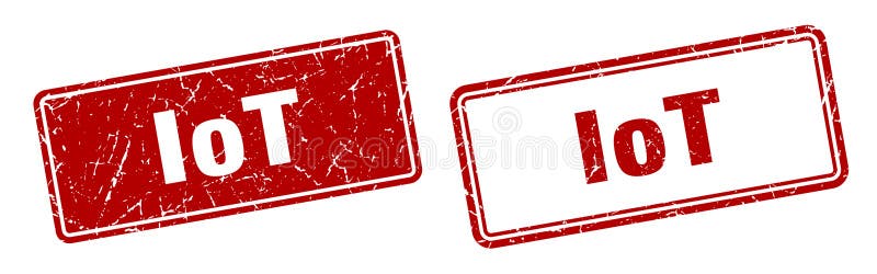Iot Stamp Set. Iot Square Grunge Sign Stock Vector - Illustration of ...