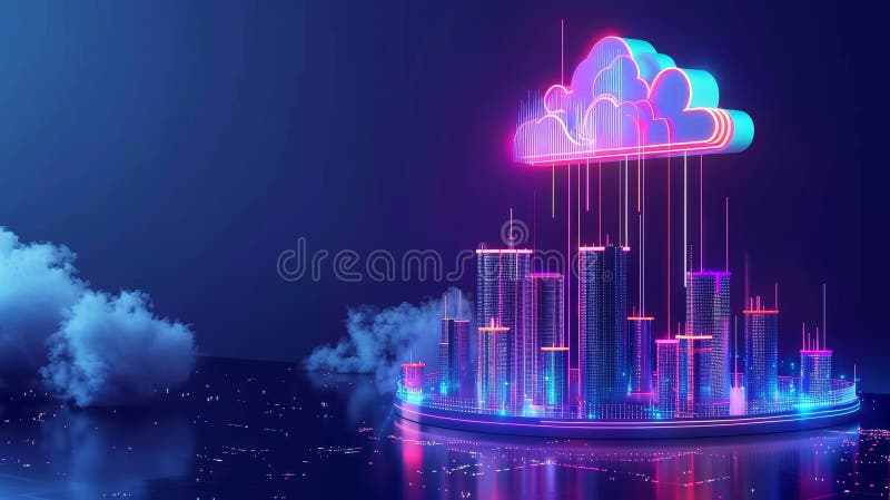 Iot Technology Cloud Computing Concept Wireless Internet