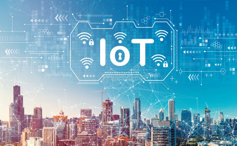 Chicago Cityscape Line Drawing Stock Vector - Illustration of brush ...