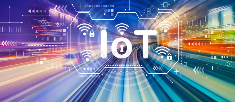 IoT Theme with High Speed Motion Blur Stock Image - Image of internet ...