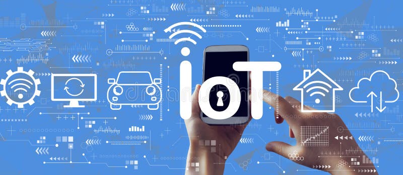 IoT theme with smartphone stock photo. Image of smartphone - 193224558