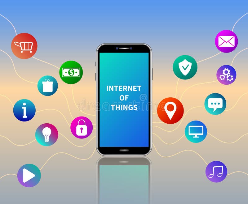 IOT Web Banner. Wireless Network and Communication Technology. Internet ...