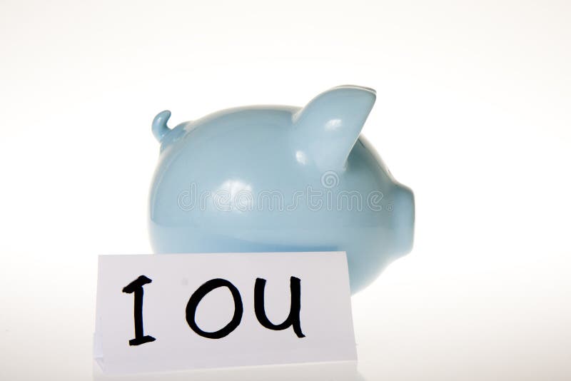 IOU Piggy Bank stock image. Image of animal, sign, bank - 11173353