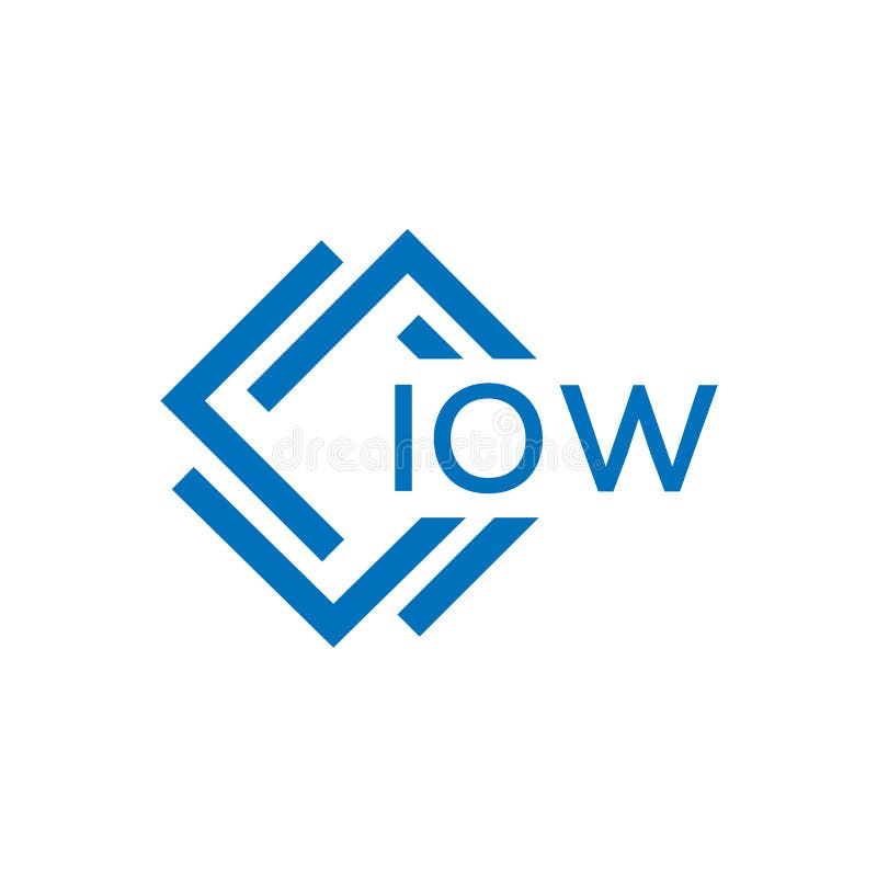 IOW Letter Logo Design on White Background. IOW Creative Circle Letter ...