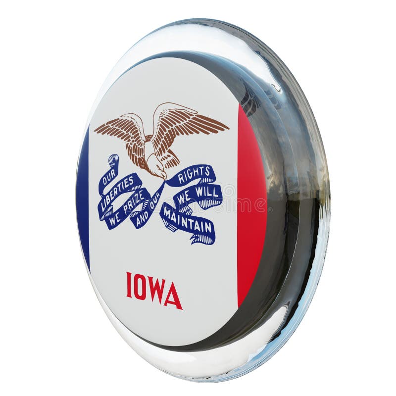 Iowa 3D flag stock illustration. Illustration of icon - 255012951