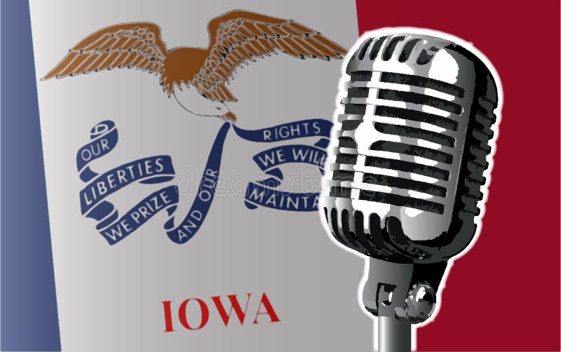 Iowa Flag License Plate stock vector. Illustration of graphic - 117540724