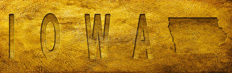 Iowa Grunge Gold Texture stock illustration. Illustration of national ...