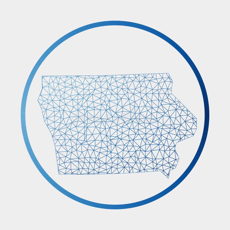 Iowa icon. stock vector. Illustration of badge, circle - 216613837