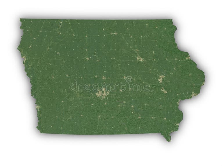 Iowa isolated on white stock illustration. Illustration of states ...