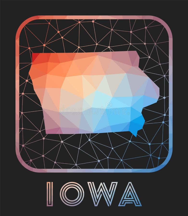 Iowa map design. stock vector. Illustration of iowa - 177677998
