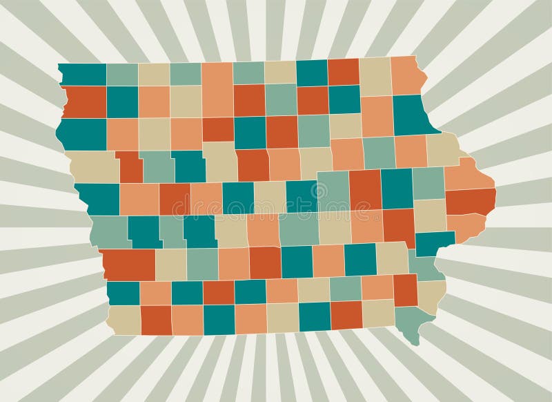 Poster Map Iowa Stock Illustrations – 139 Poster Map Iowa Stock ...