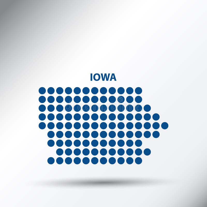 Iowa dotted map set. stock vector. Illustration of geography - 240821981