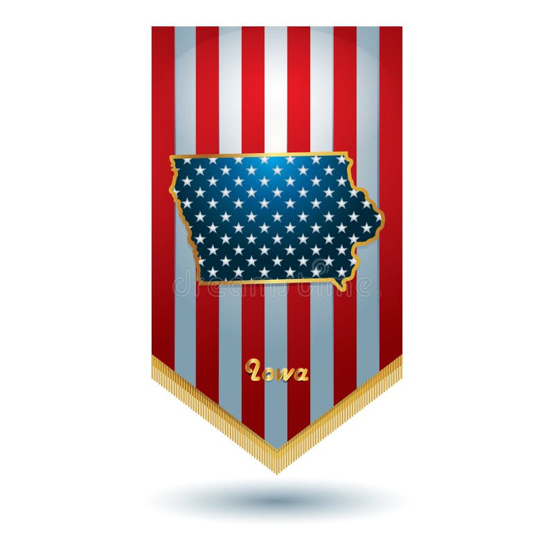Iowa State Banner. Vector Illustration Decorative Design Stock Vector ...