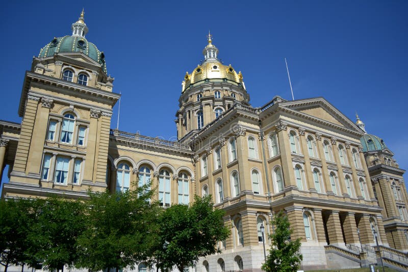 Iowa State Capitol Building in Des Moines, Iowa Stock Image - Image of ...