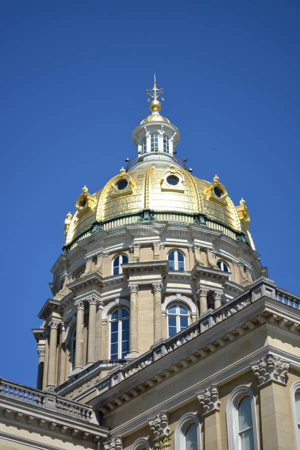 Iowa State Capitol Building Dome Stock Photo - Image of building ...