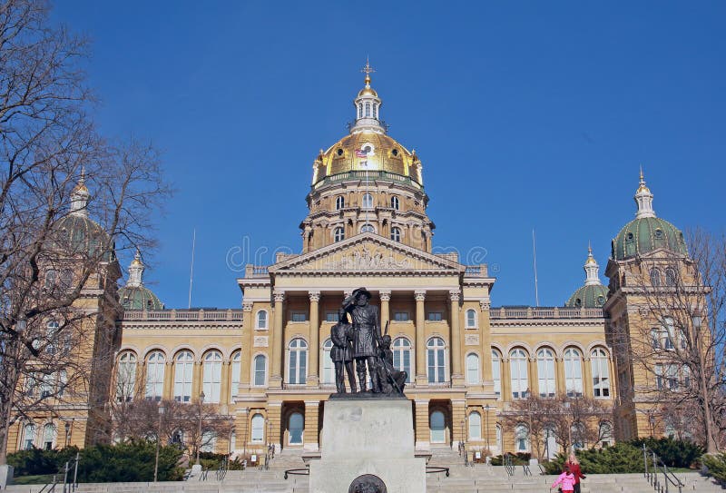Iowa State Capitol Building Stock Image - Image of capital, building ...