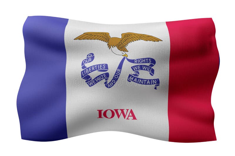 Iowa State flag stock illustration. Illustration of state - 200330079