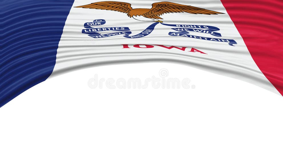 Iowa State Flag Wave, Iowa Flag Stock Illustration - Illustration of ...