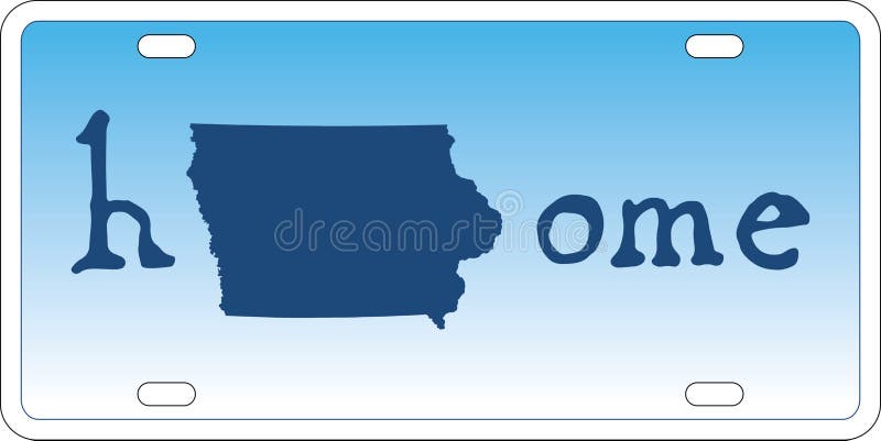 Iowa State License Plate Vector Stock Vector - Illustration of national ...