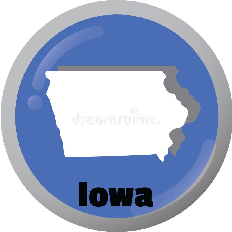 Iowa State Map. Vector Illustration Decorative Design Stock Vector ...