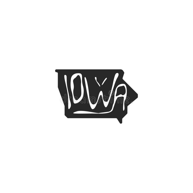 Iowa State Map. Vector Illustration Decorative Design Stock Vector ...